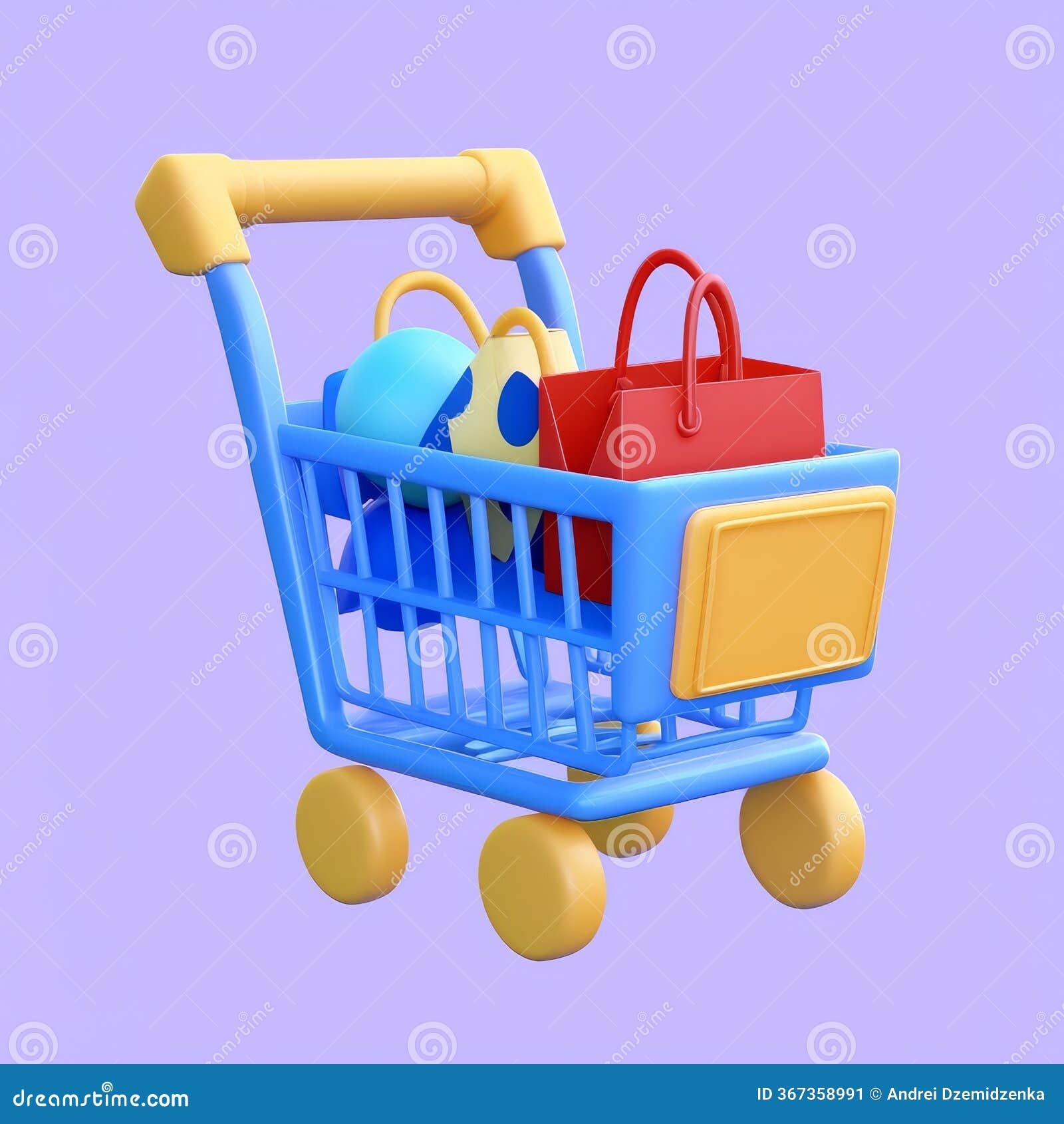 Discover Lively Shopping Cart Designs Featuring Vibrant 3D Shapes And ...