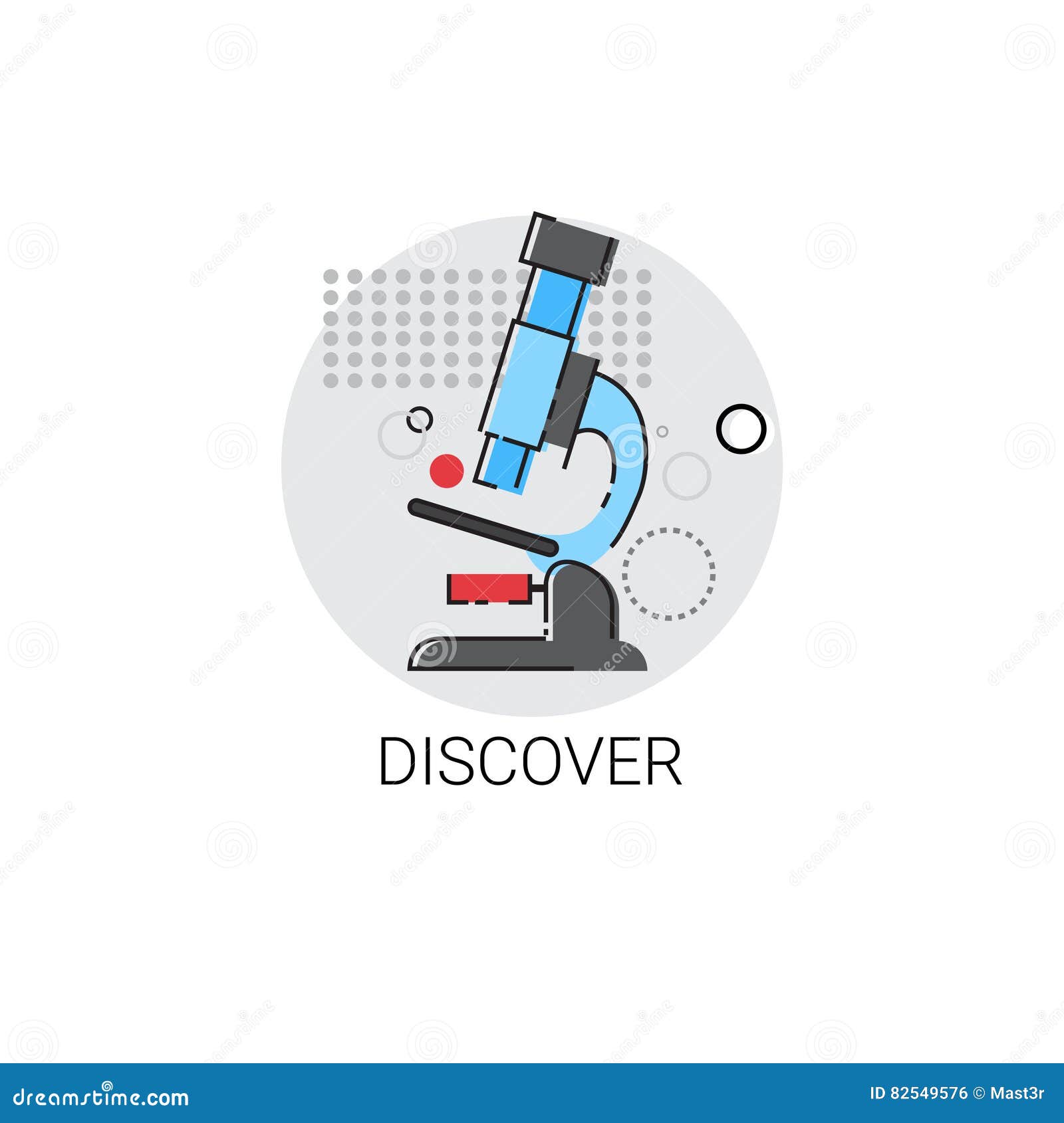 Discover Microscope Science Equipment Technology Icon Stock Vector ...