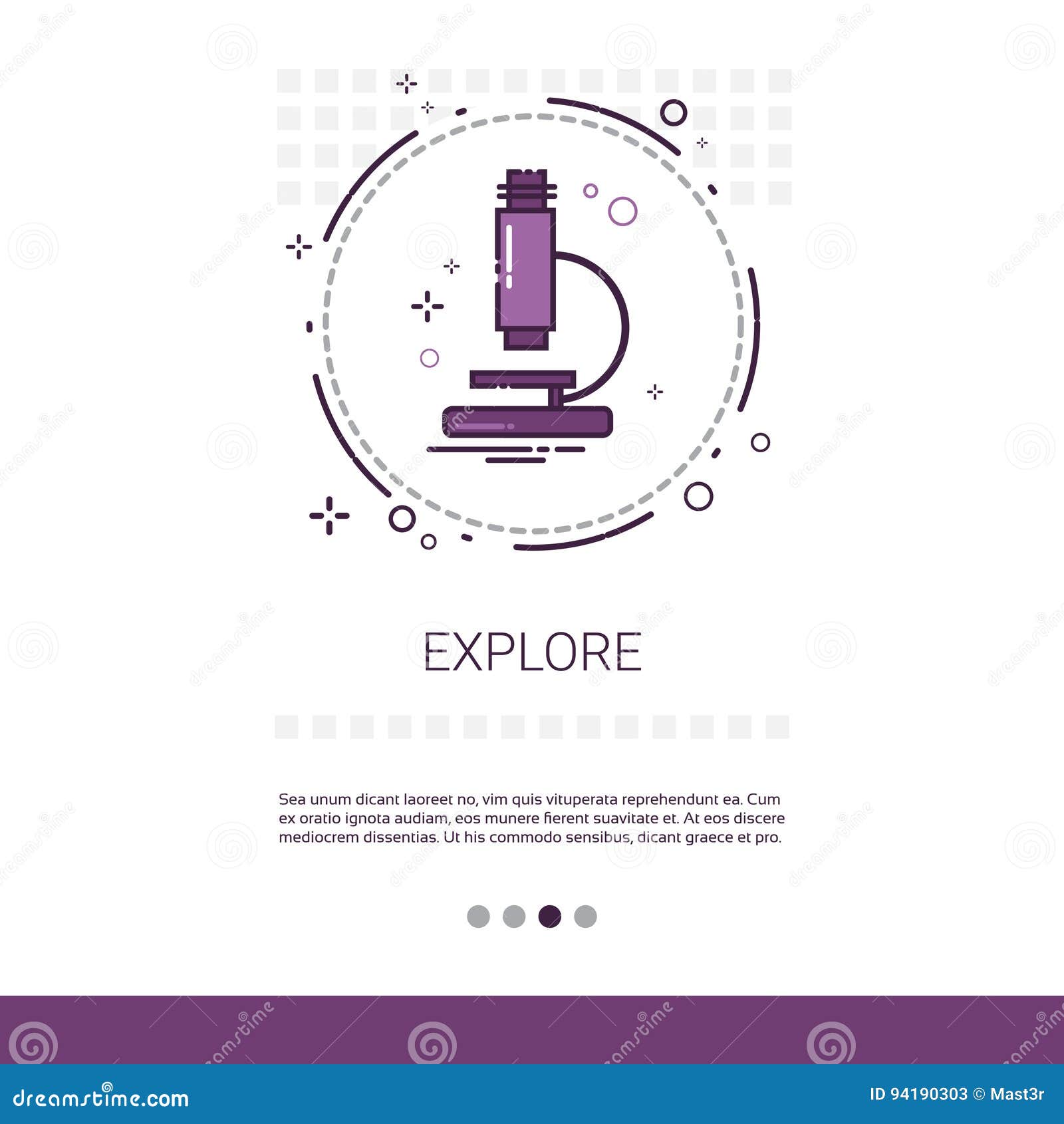 Microscope Science Device Drawing Medical Symbol Vector Illustration ...