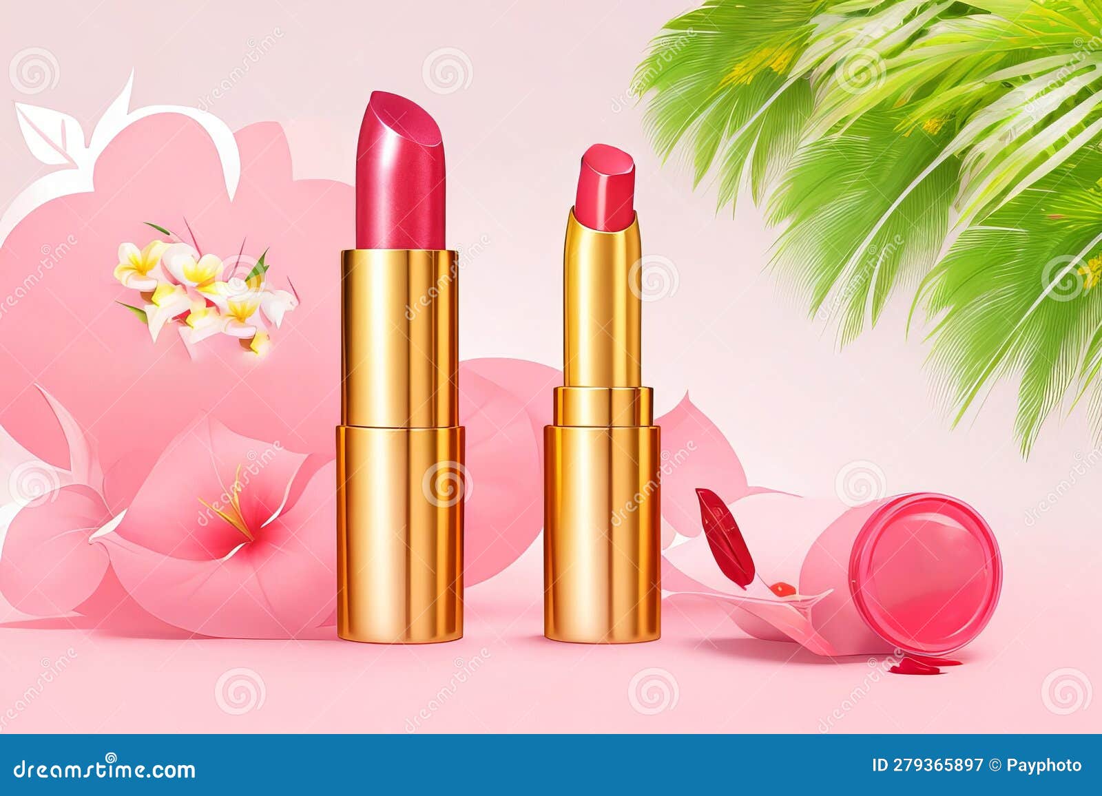 Discover Our Realistic Lipstick Package and Makeup Banner. Stock ...