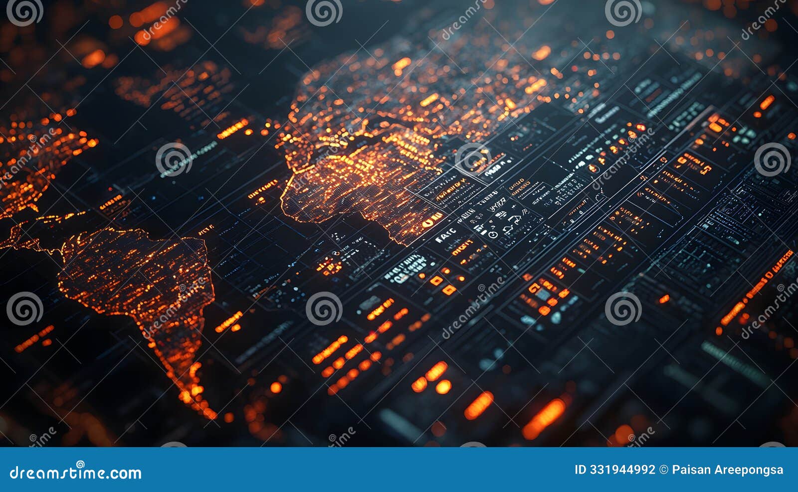 A Vivid Digital Globe Surrounded By Lush Forests And Clean Oceans In A ...