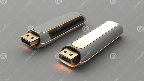 Sleek Compact Usb Flash Drive Showcasing Modern Workspace Innovation in ...