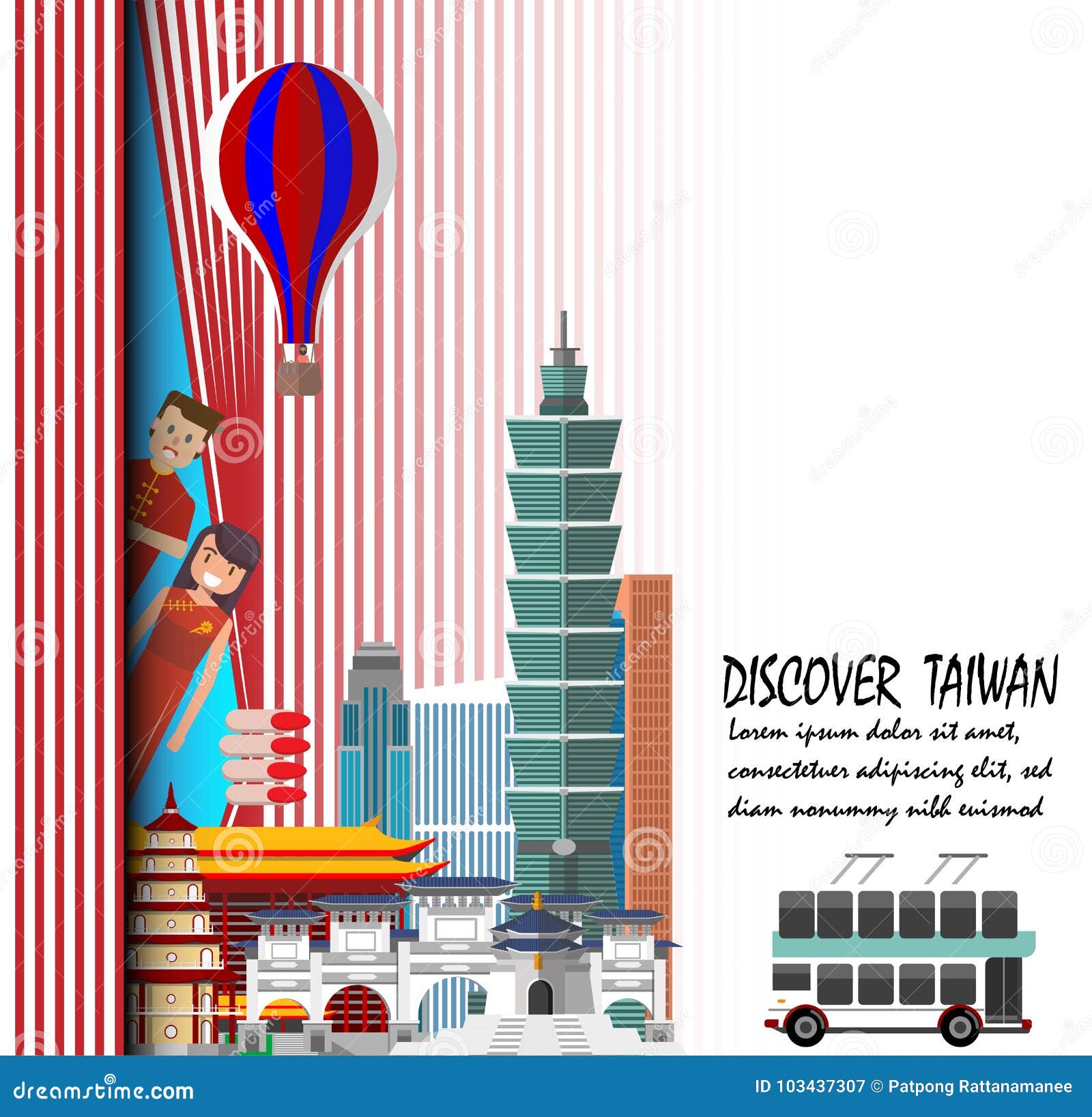 Discover Taiwan 2018 . Travel To Taiwan Presentation Template. Stock ...