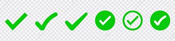 "Check Mark Icon Set - Green Checkmarks and Approved Symbols for ...