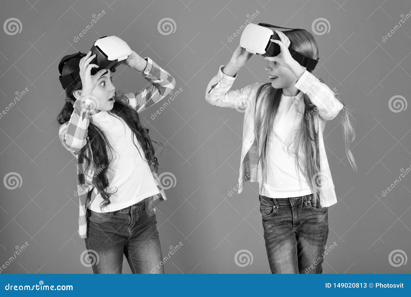 Discover Virtual Reality. Kids Girls Play Virtual Reality Game. Friends ... Discover Virtual Reality. Kids Girls Play Virtual Reality Game. Friends ...