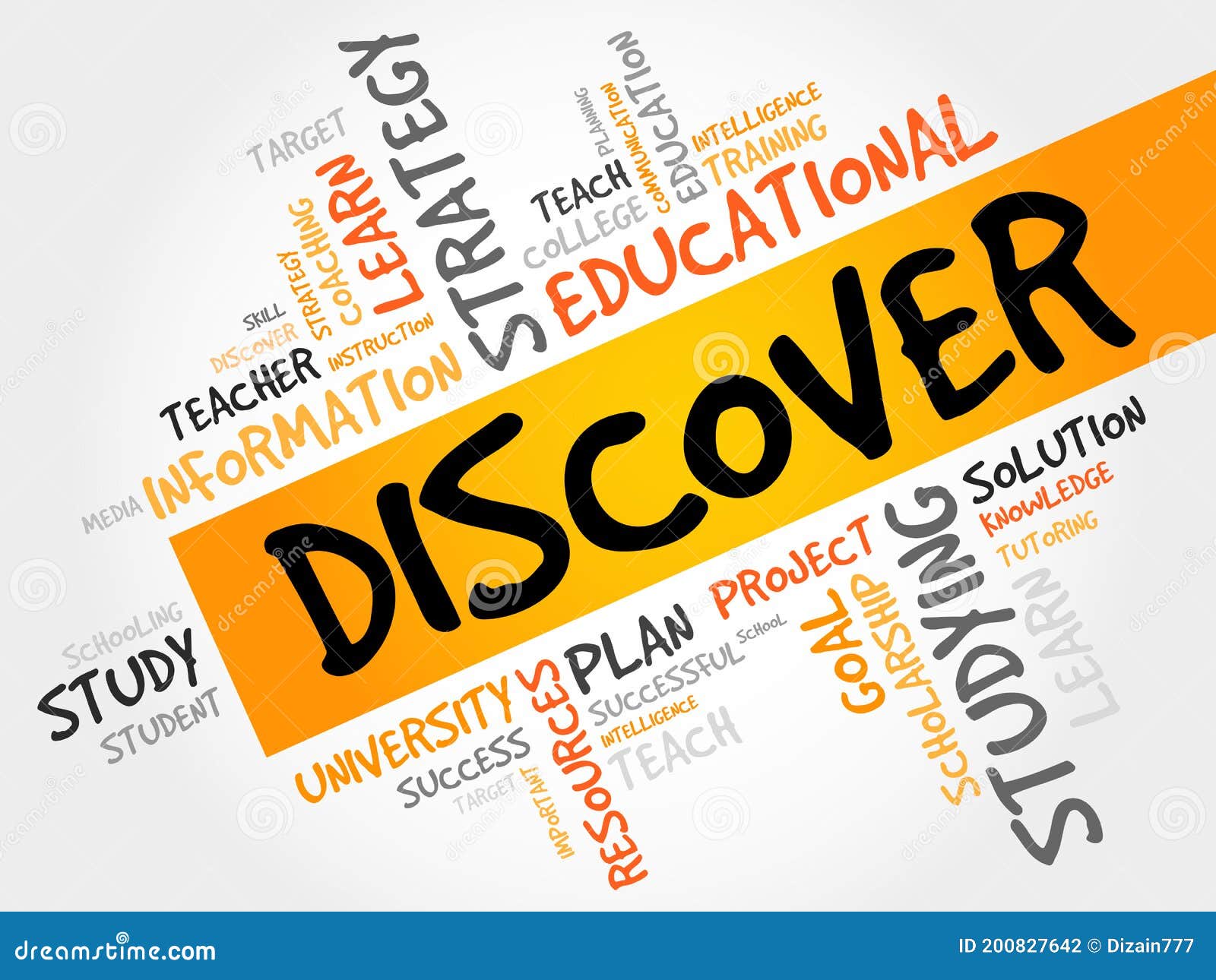 DISCOVER word cloud stock photo. Image of parenting - 200827642