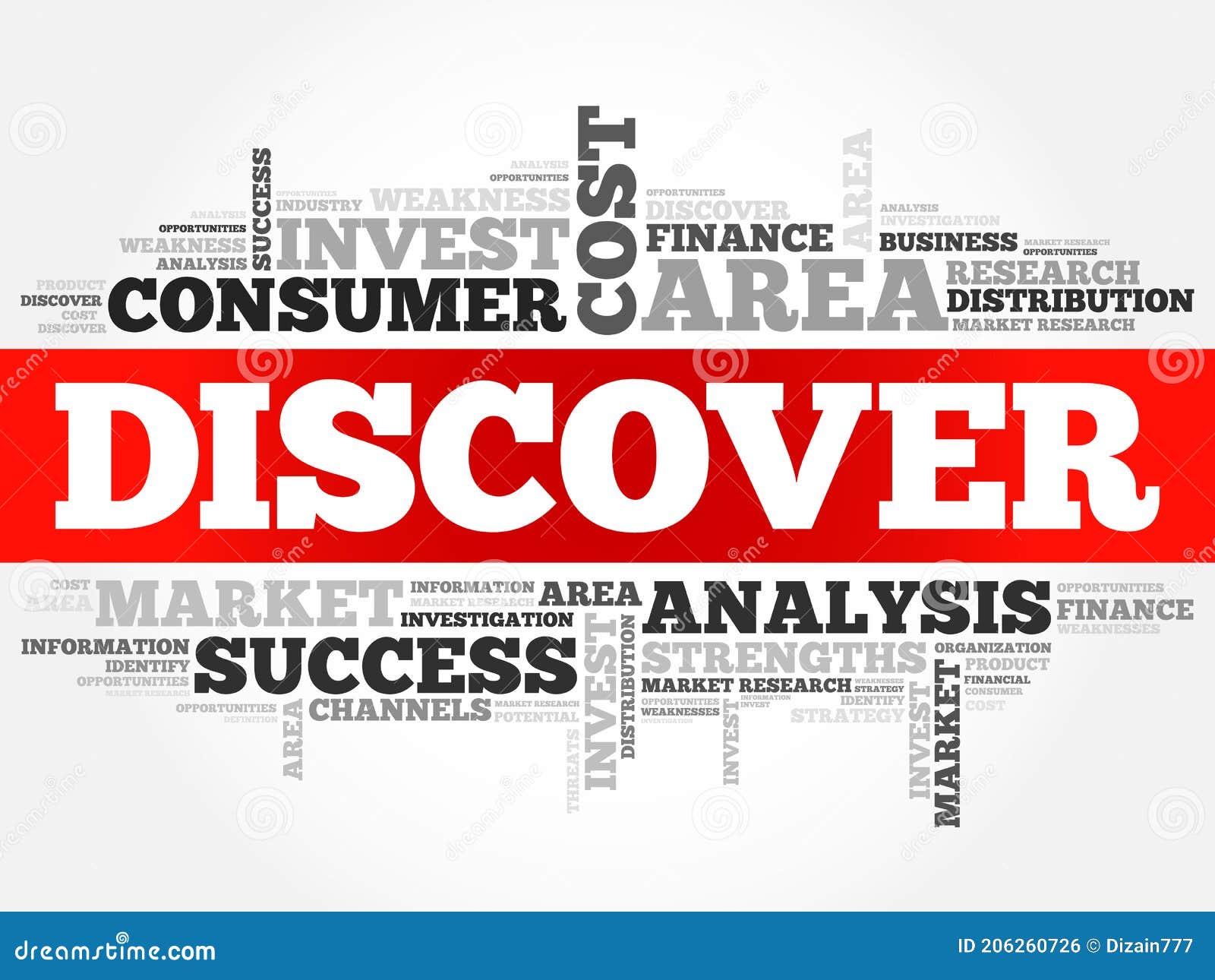 DISCOVER word cloud stock illustration. Illustration of discover ...