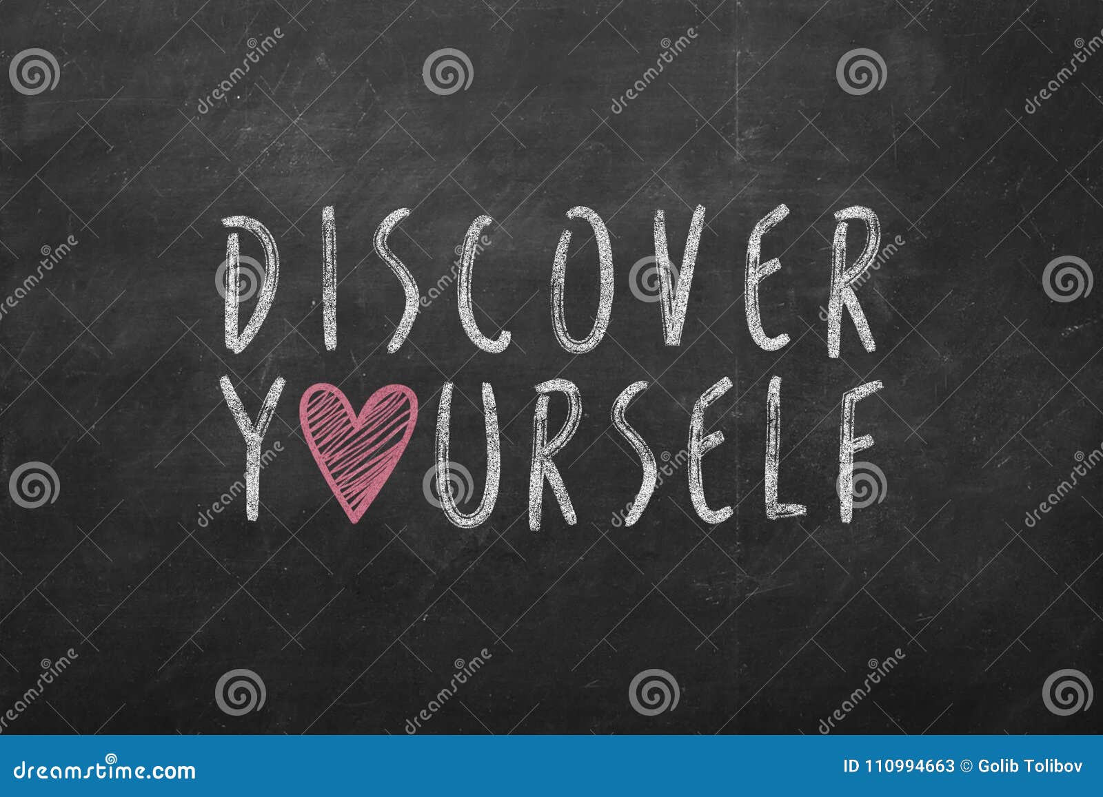Discover Yourself Text Hand-written on Black Chalkboard Stock Image ...