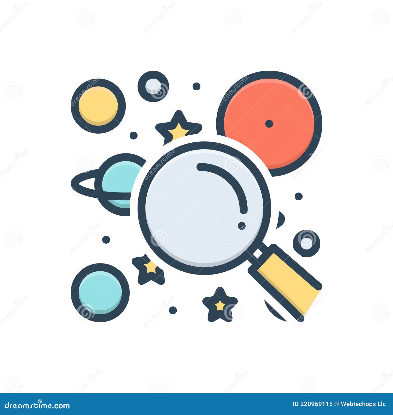 Color Illustration Icon for Discoverable, Adventure and Discovery Stock ...