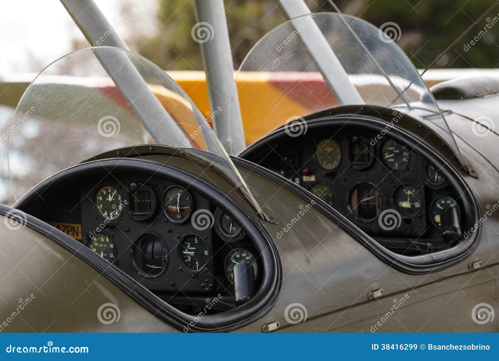 Discovered an Old Airplane Cockpit Stock Image - Image of levels ...
