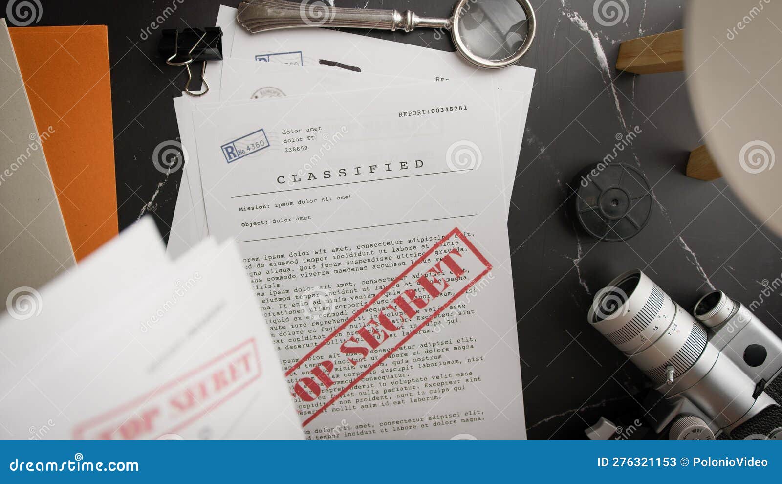 Discovered Secret Documents in the Archives Stock Image - Image of ...