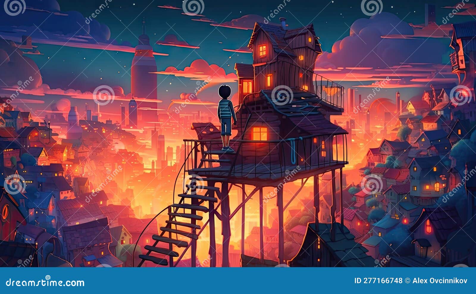 Discovering the Enchanting Nighttime Charm of a Magical Town. Stock ... Discovering the Enchanting Nighttime Charm of a Magical Town. Stock ...