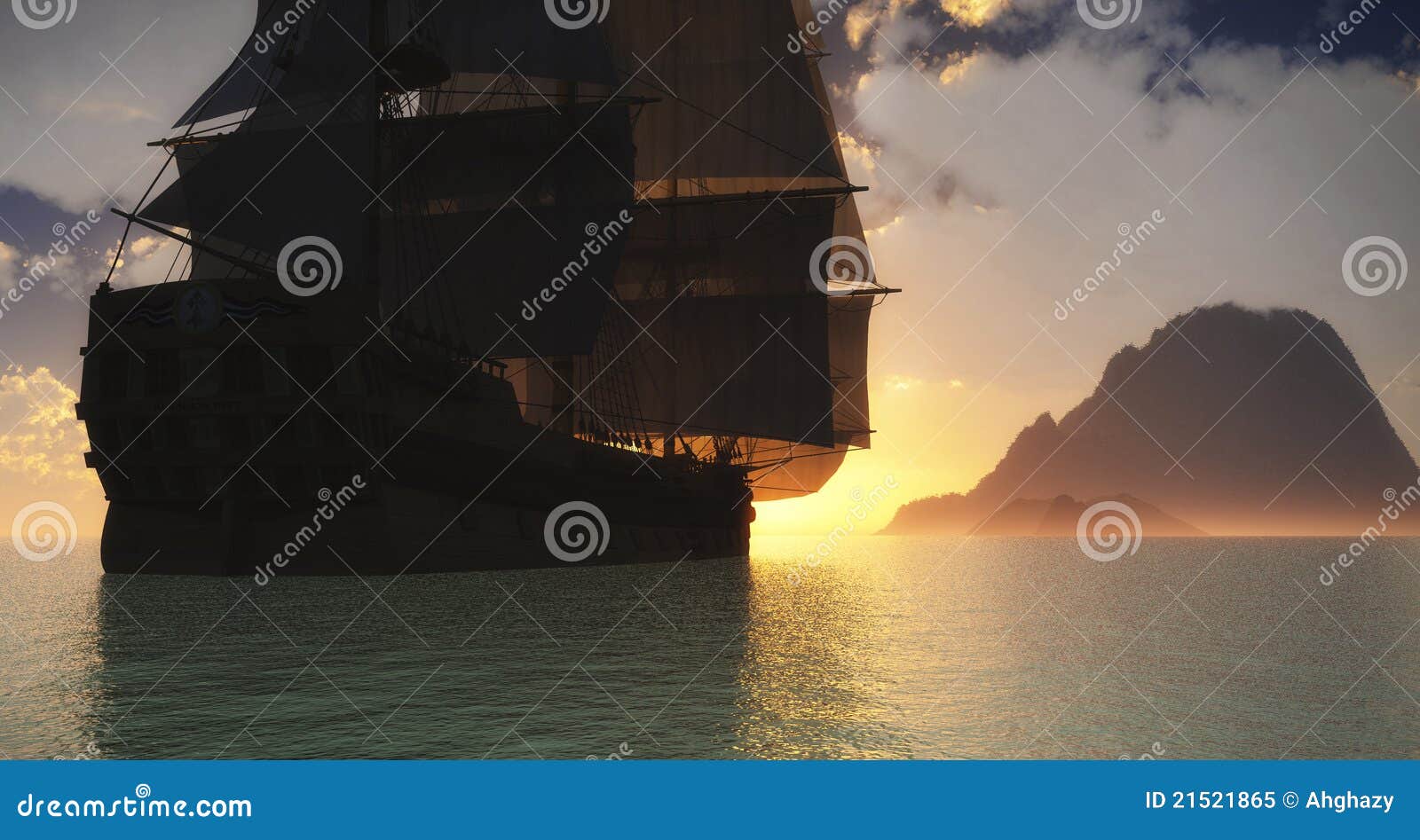 Discovering New Land Illustration Stock Illustration - Illustration of ...