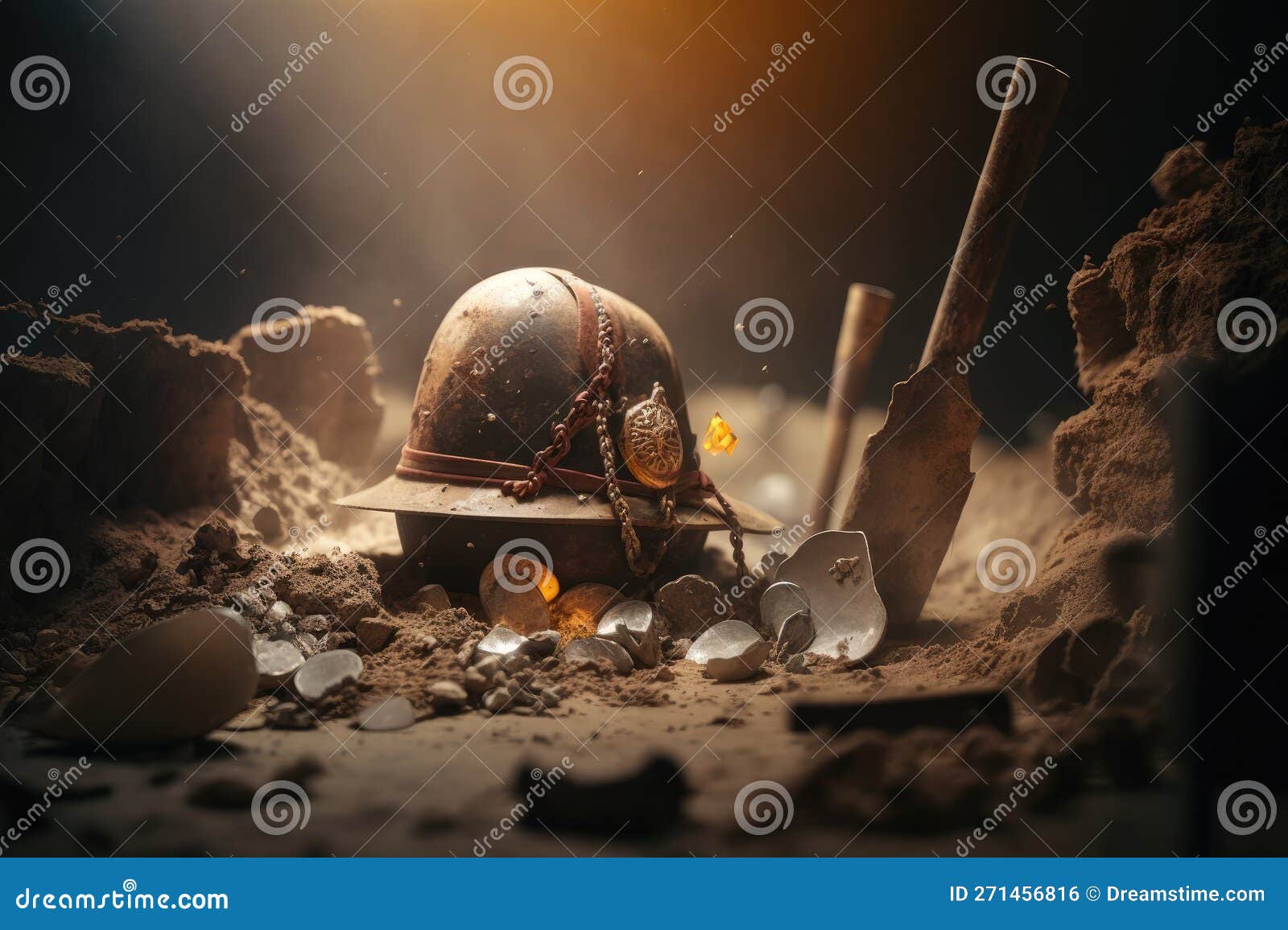 Discovering Treasure at an Archaeological Dig Site Stock Illustration ... Discovering Treasure at an Archaeological Dig Site Stock Illustration ...