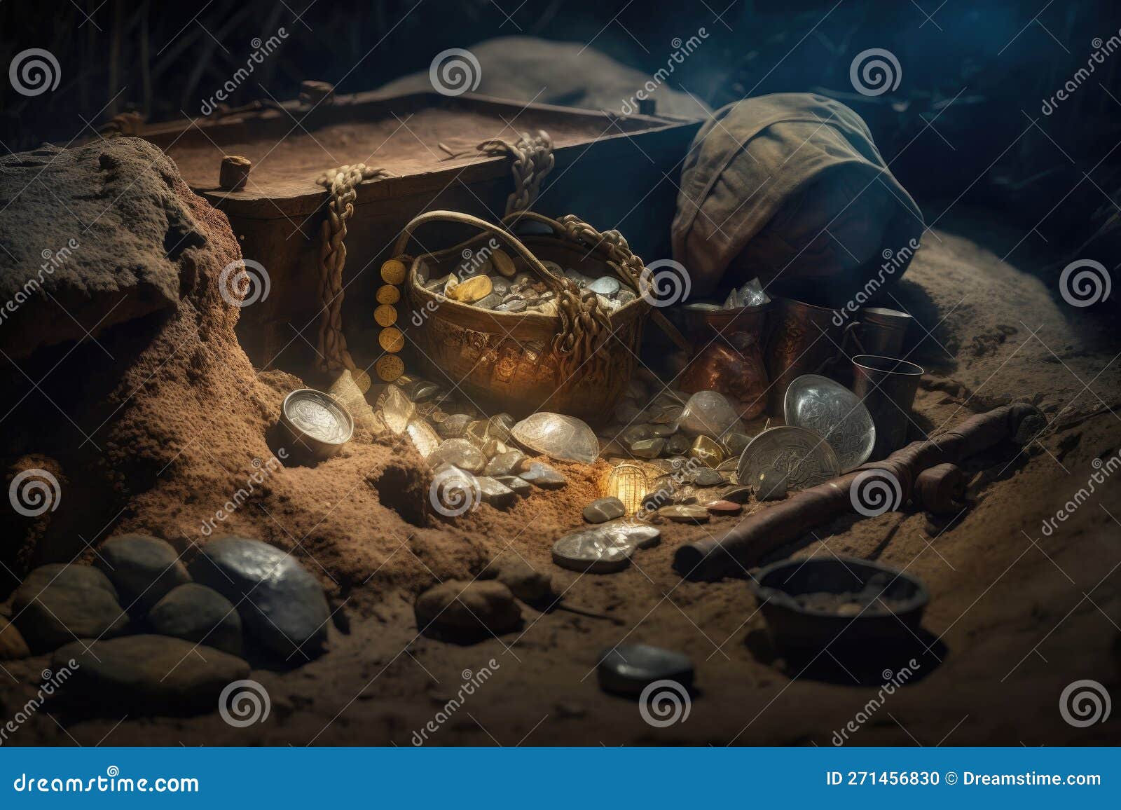 Discovering Treasure at an Archaeological Dig Site Stock Illustration ... Discovering Treasure at an Archaeological Dig Site Stock Illustration ...