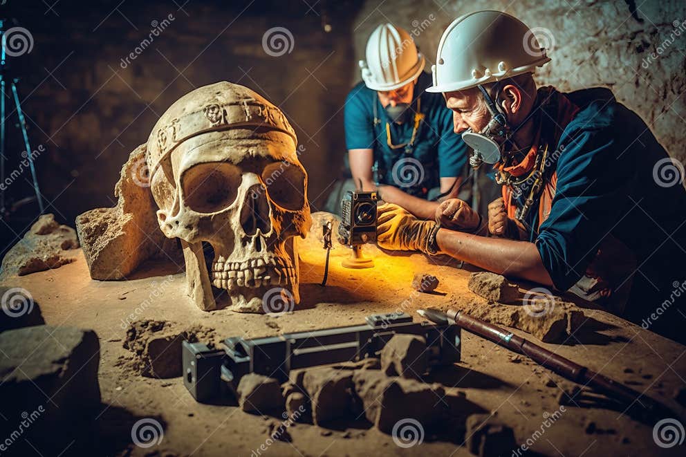 Discovering Treasure at an Archaeological Dig Site Stock Illustration ... Discovering Treasure at an Archaeological Dig Site Stock Illustration ...