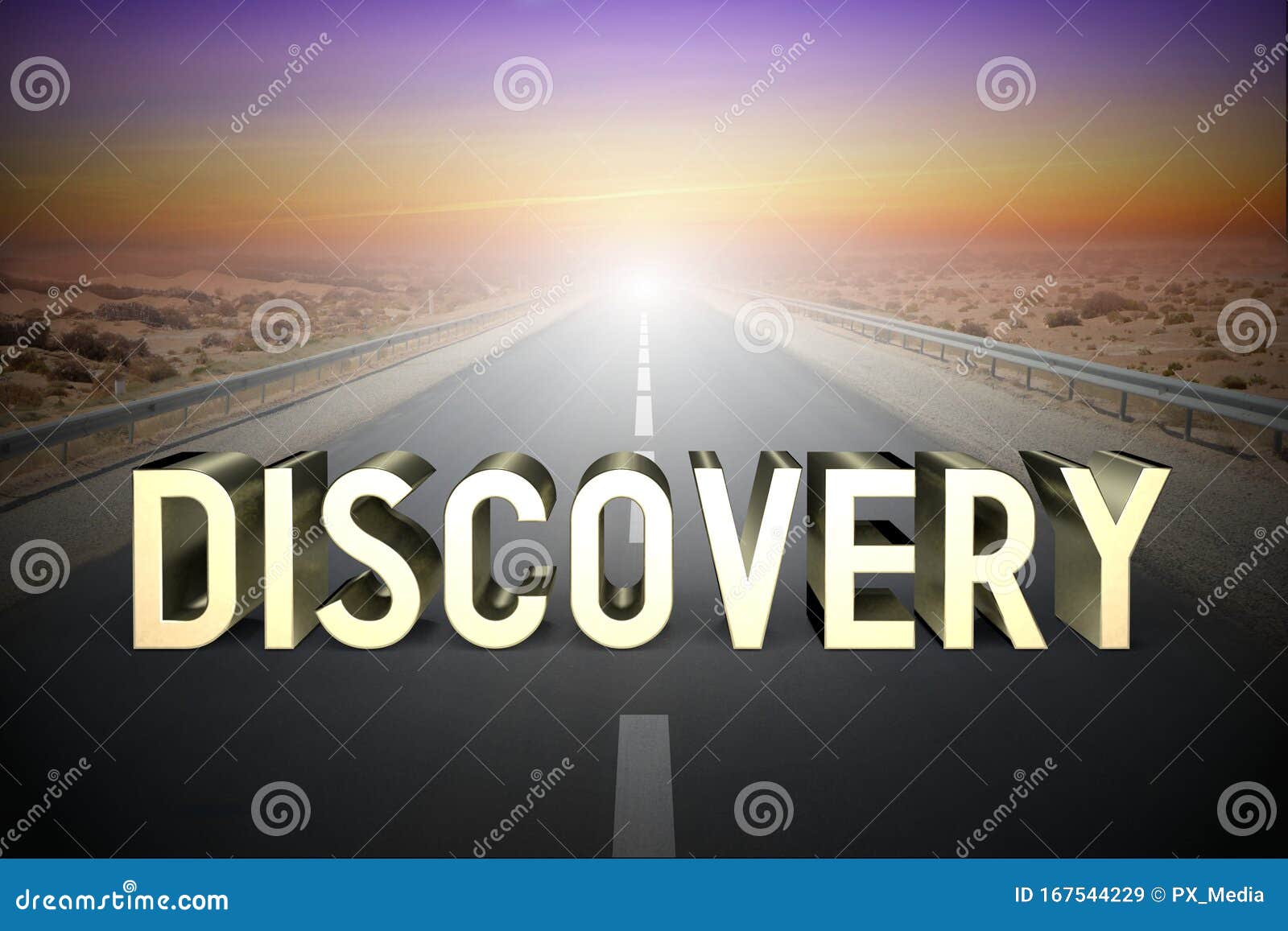 Discovery Concept, Road - 3D Rendering Stock Illustration ...