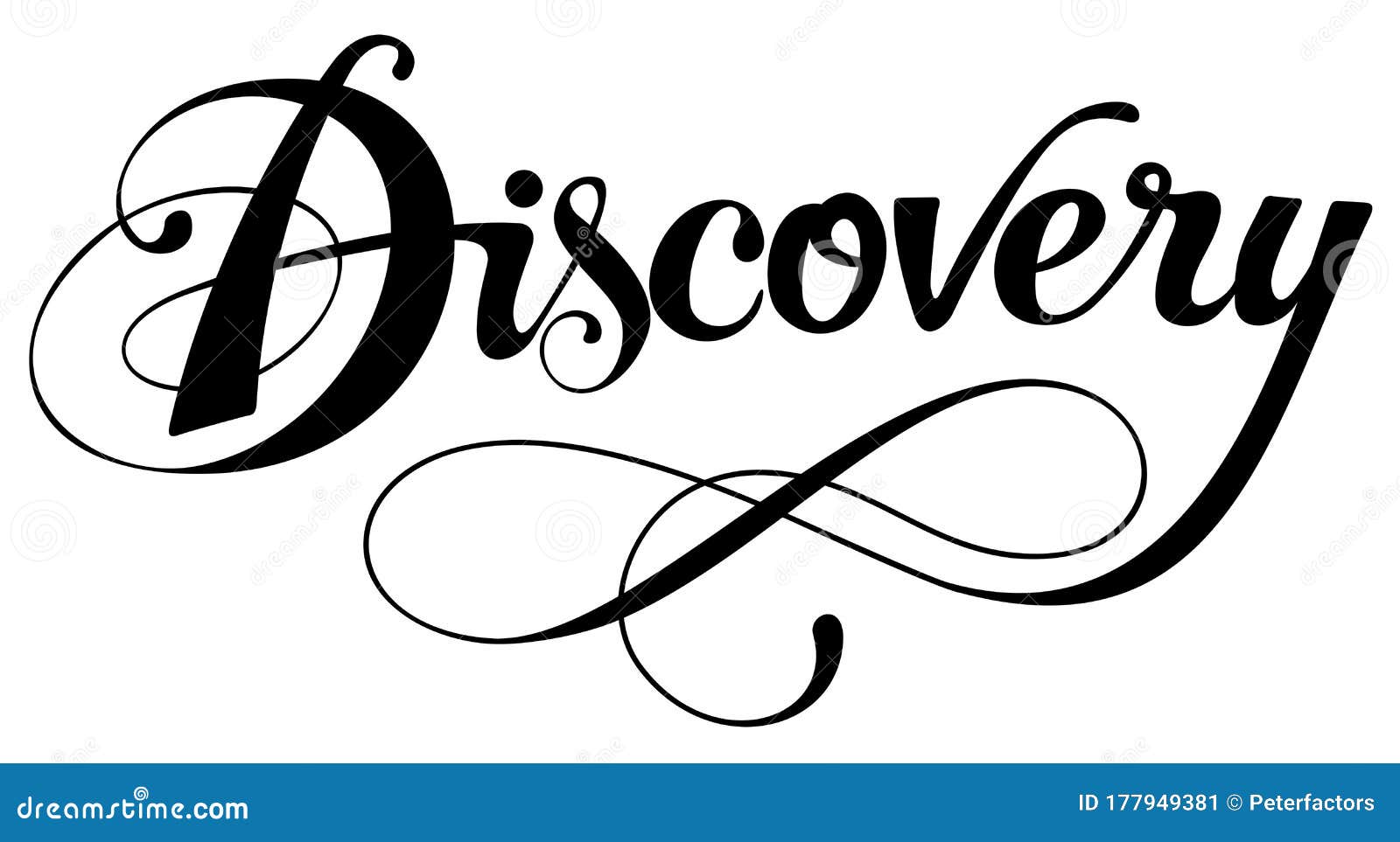 Discovery - Custom Calligraphy Text Stock Vector - Illustration of ...