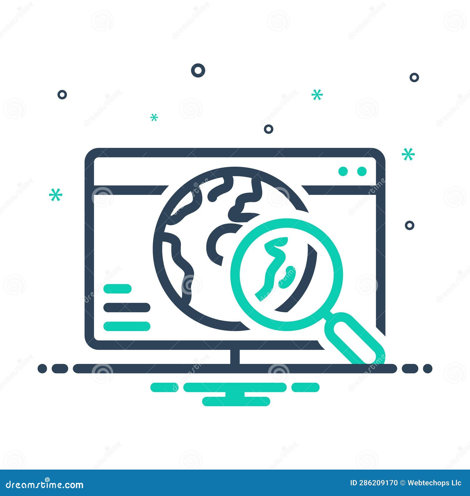 Mix Icon for Discovery, Search and Find Stock Illustration ...