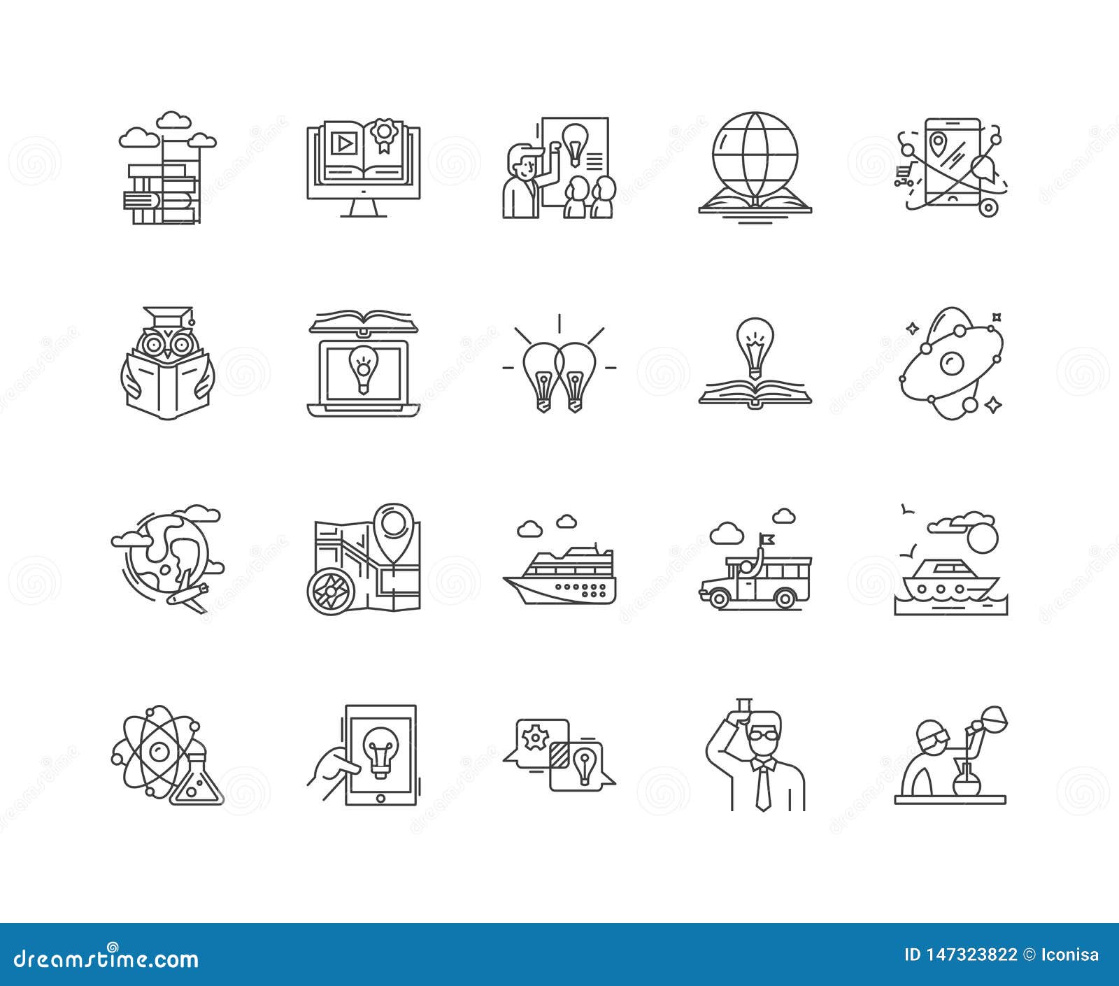Discovery Line Icons, Signs, Vector Set, Outline Illustration Concept ...