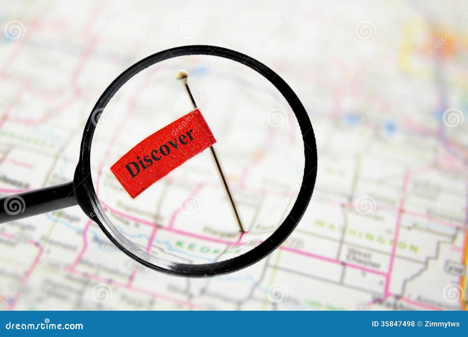 Discovery stock photo. Image of magnifyingglass, locate - 35847498