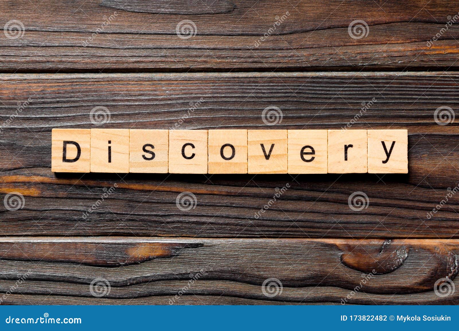 Discovery Word Written on Wood Block. Discovery Text on Table, Concept ...