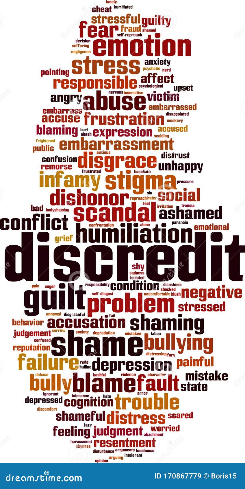 Discredit word cloud stock vector. Illustration of concept - 170867779