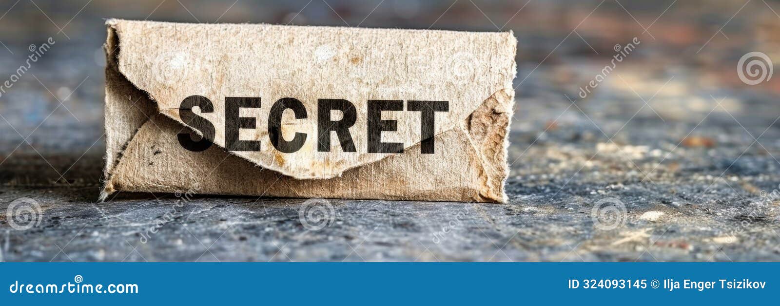 Discreetly Positioned Small Envelope Labeled Secret on the Table for ...