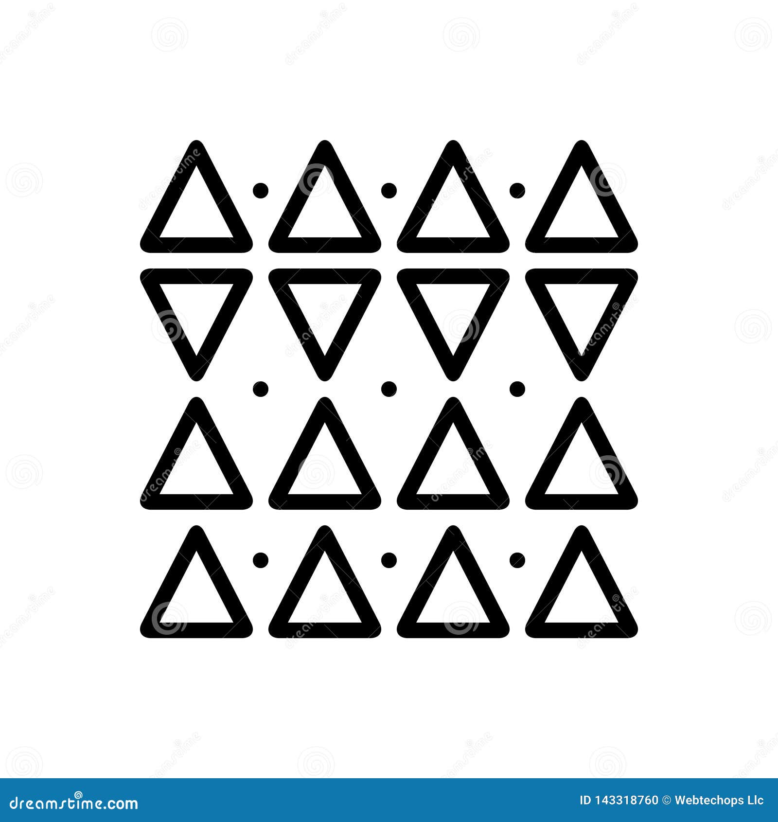 Black Line Icon for Discrepancies, Shape and Triangle Stock ...