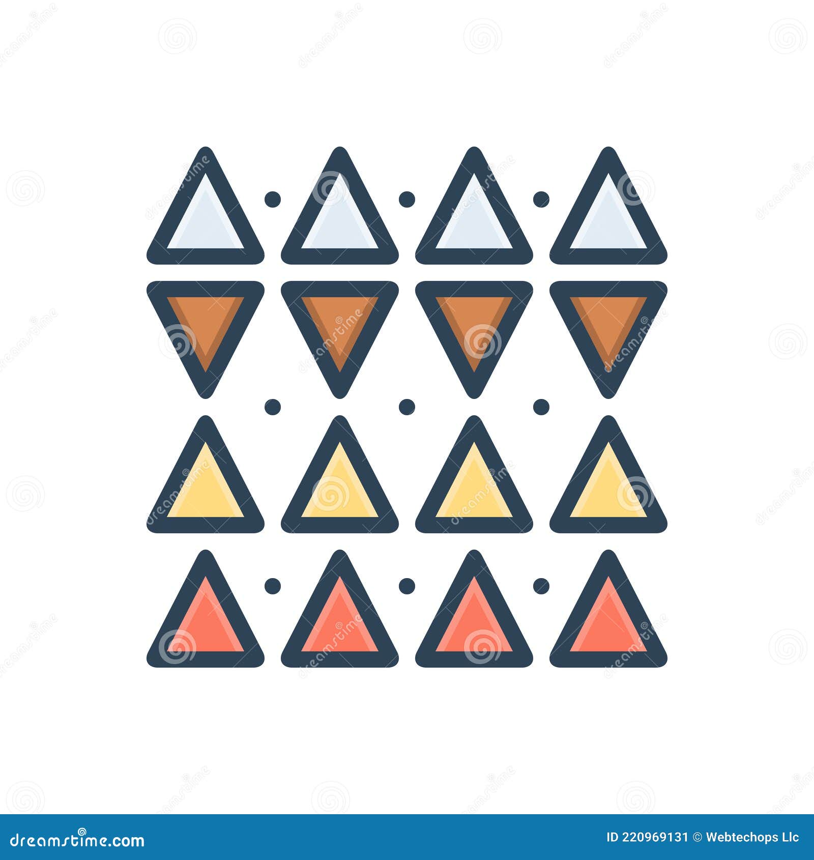 Color Illustration Icon for Discrepancies, Shape and Triangle Stock ...