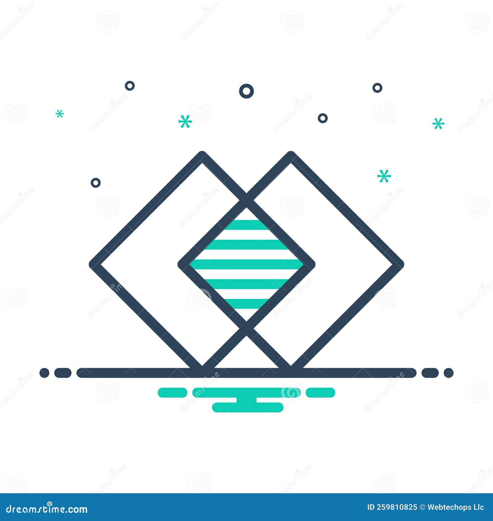 Mix Icon for Discrete, Separate and Distinct Stock Illustration ...