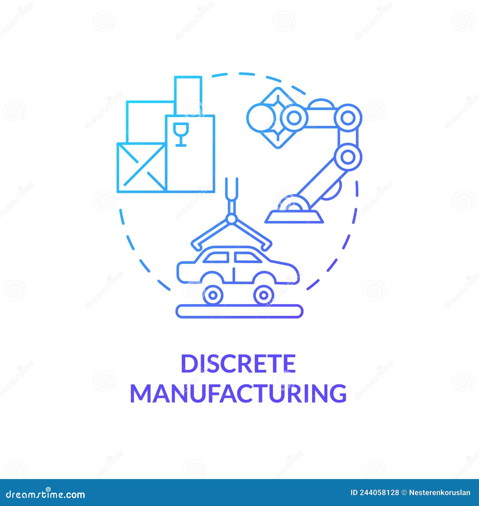 Discrete Manufacturing Concept Icon Vector Illustration | CartoonDealer ...