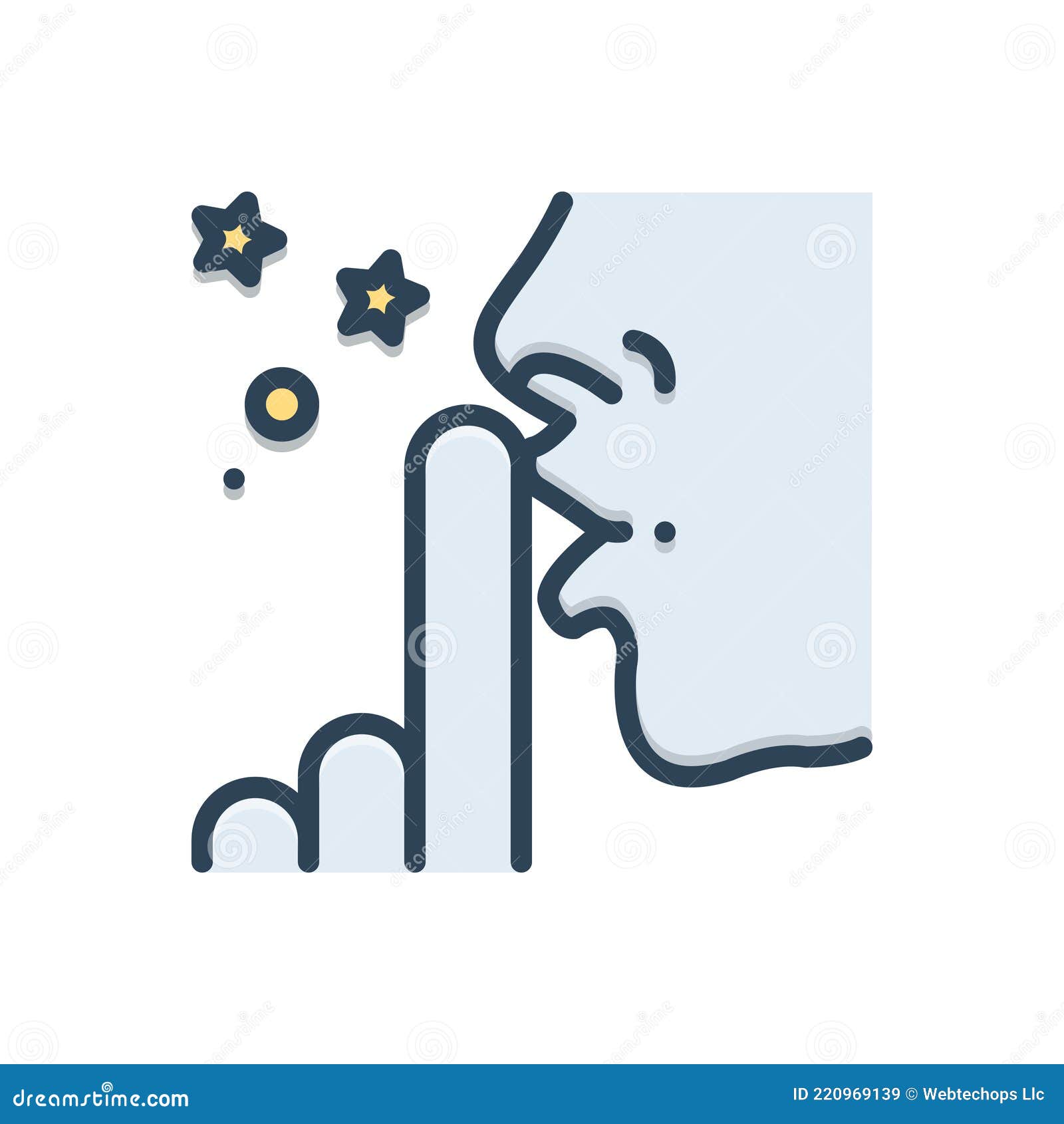 Color Illustration Icon for Discretion, Prudence and Silent Stock ...