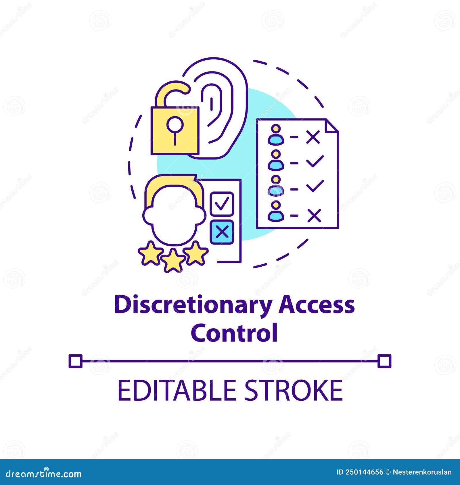 Discretionary Access Control Blue Gradient Concept Icon Cartoon Vector ... Discretionary Access Control Blue Gradient Concept Icon Cartoon Vector ...