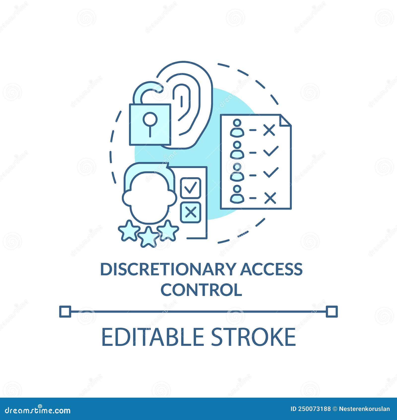 Discretionary Access Control Blue Gradient Concept Icon Cartoon Vector ... Discretionary Access Control Blue Gradient Concept Icon Cartoon Vector ...