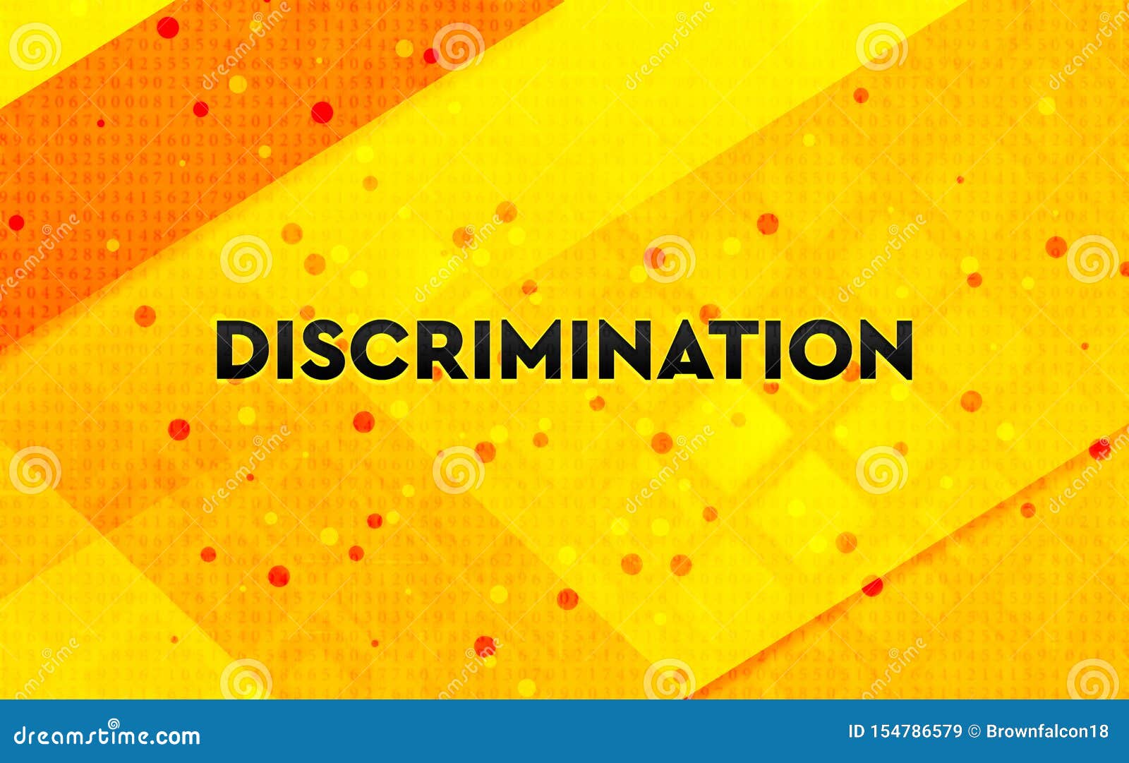 Discrimination Abstract Digital Banner Yellow Background Stock ...