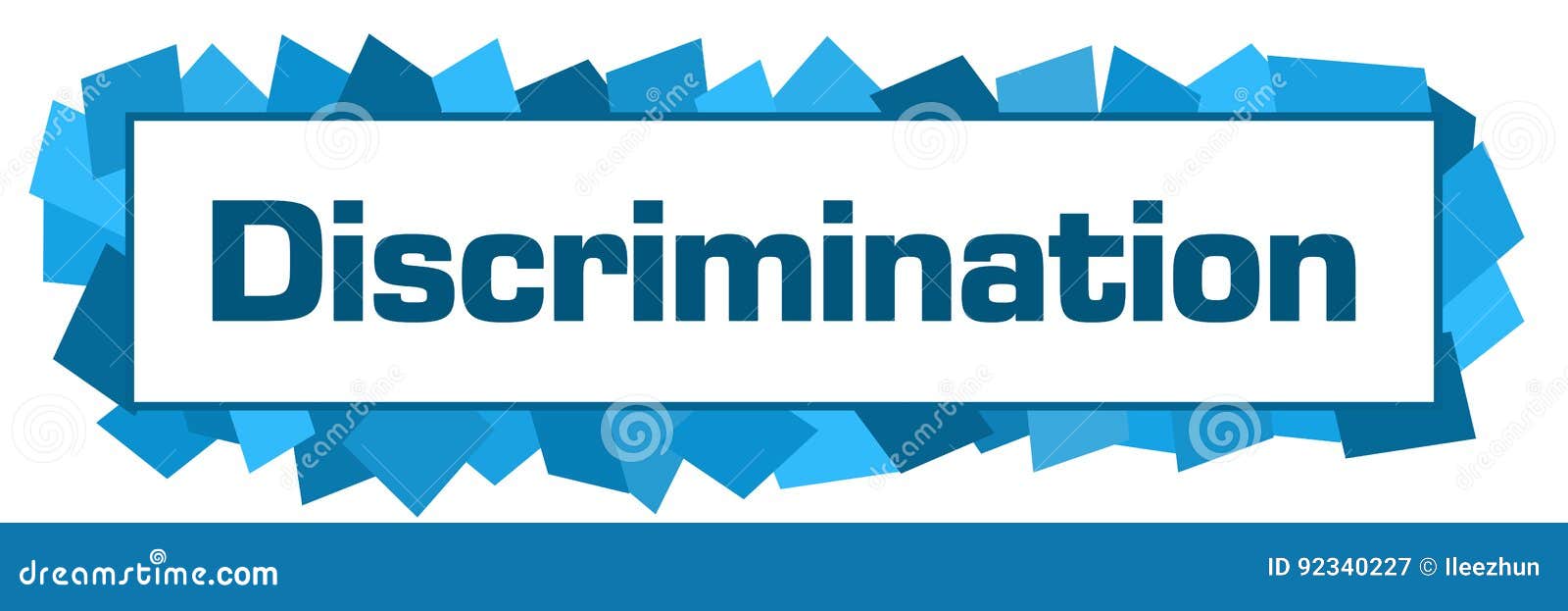 Discrimination Blue Random Shapes Horizontal Stock Illustration ...