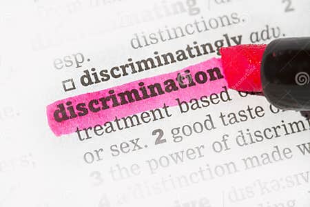 Discrimination Dictionary Definition Stock Image - Image of soft ...