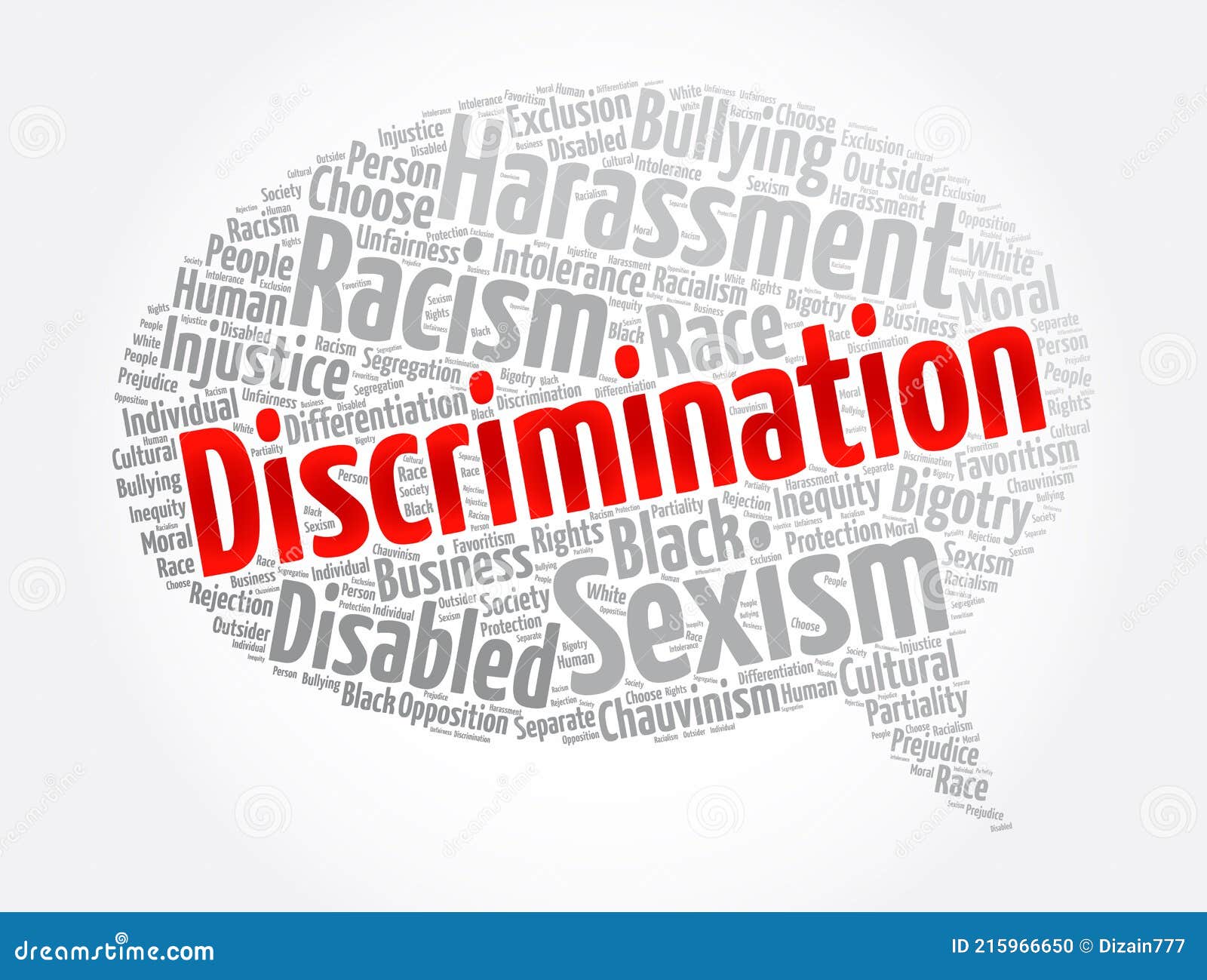 Discrimination Message Bubble Word Cloud Collage, Concept Background ...
