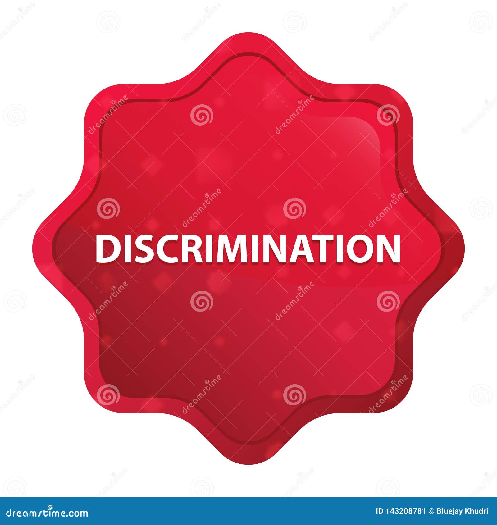 Discrimination Misty Rose Red Starburst Sticker Button Stock ...