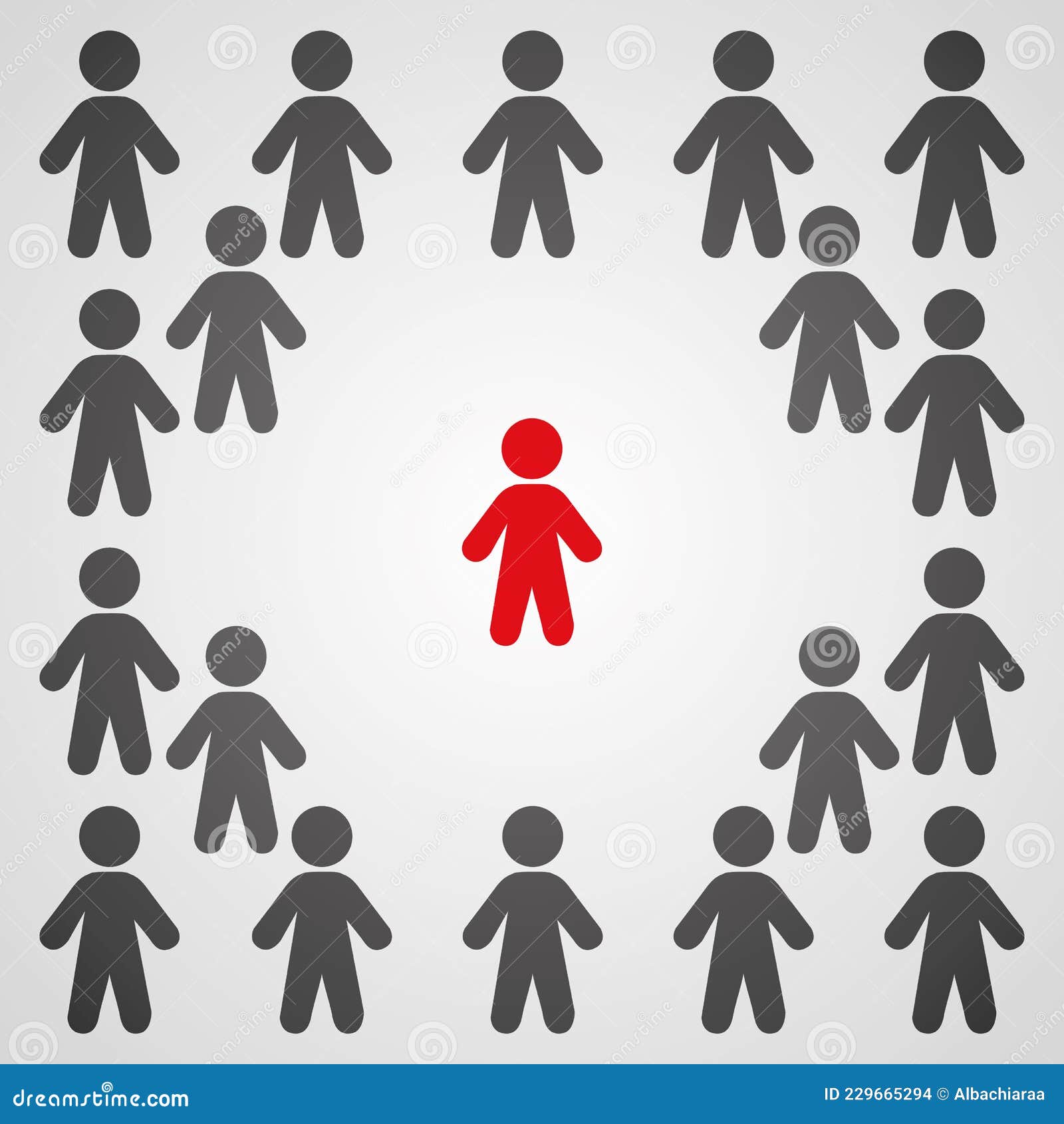 Discrimination in a Social or Business Group. Vector Illustration V ...