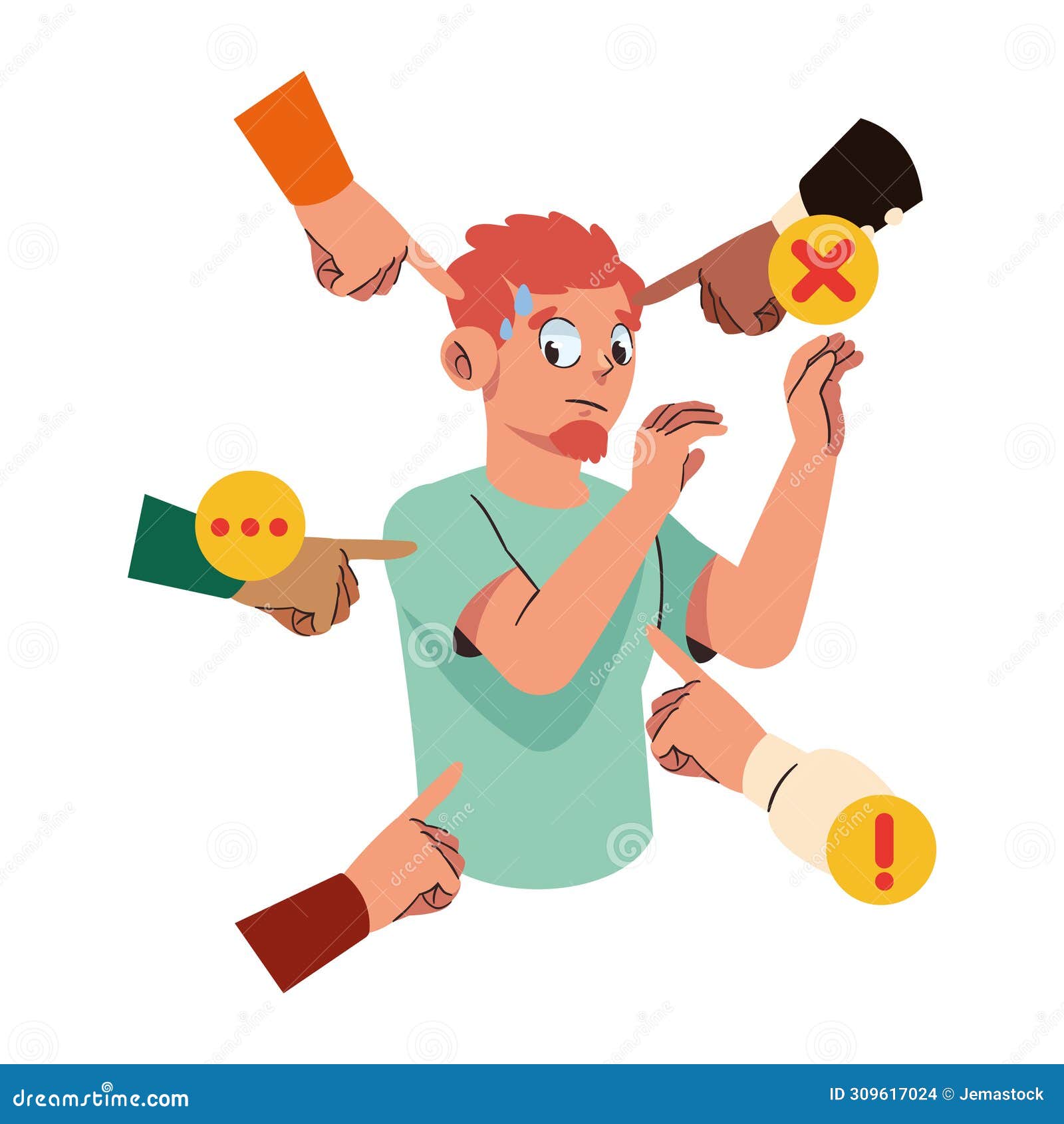 Discrimination Social Oppression Stock Vector - Illustration of ...