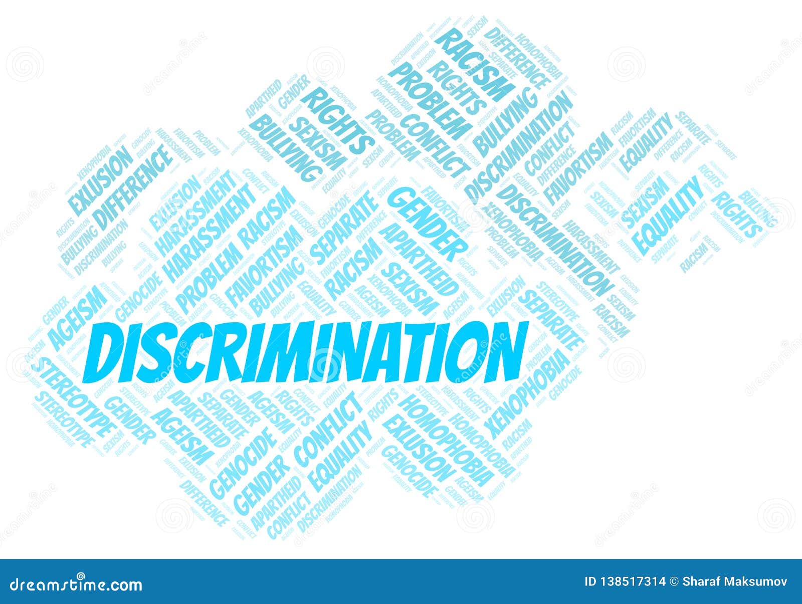 Discrimination - Type of Discrimination - Word Cloud Stock Illustration ...