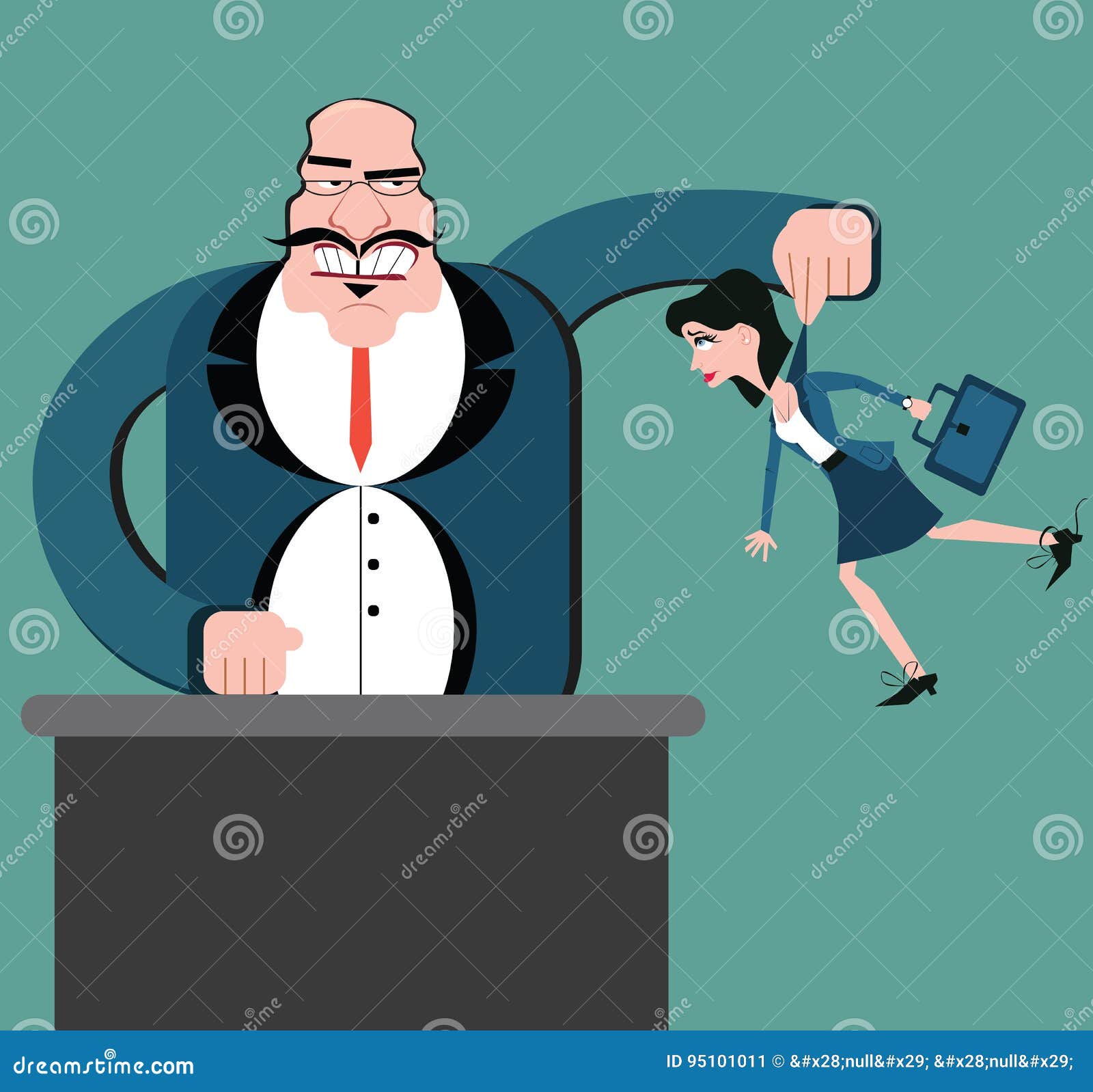 Discrimination of Workers. Puppets Business. Boss Control Employees ...