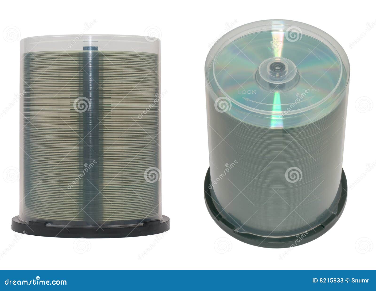 Discs on a spindle. stock image. Image of optical, compact - 8215833