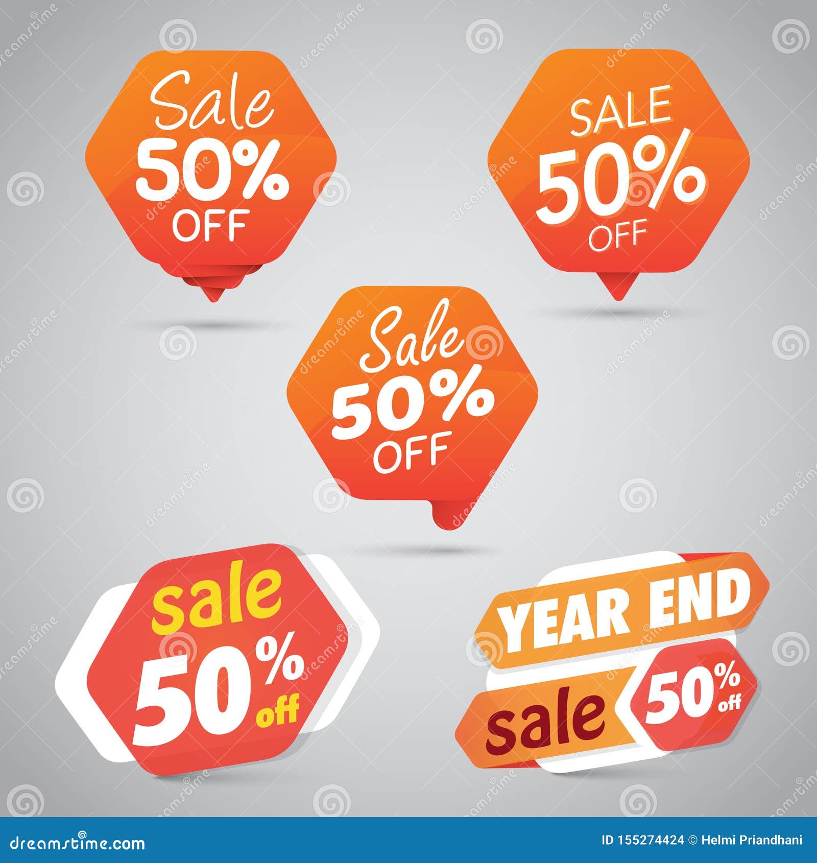 Set of Orange Sale 50 Signs Stock Vector - Illustration of promotion ...