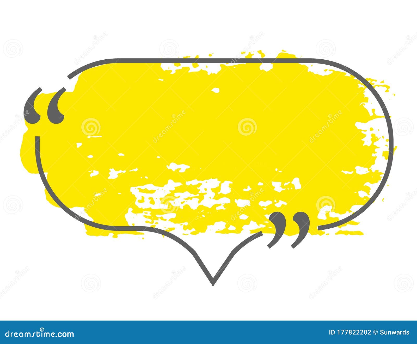 Discurso Amarillo O Burbuja De Pensamiento Aislada En Blanco