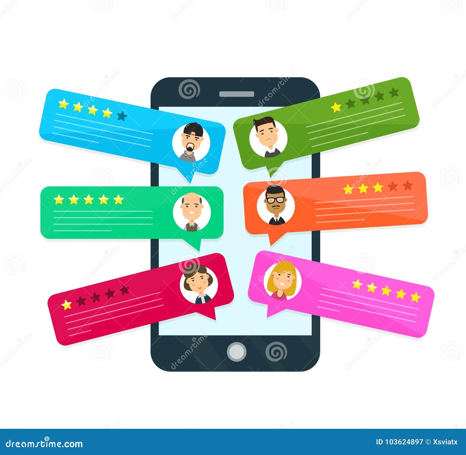 Discursos De La Burbuja Del Grado Del Comentario Vector Ilustración del ...