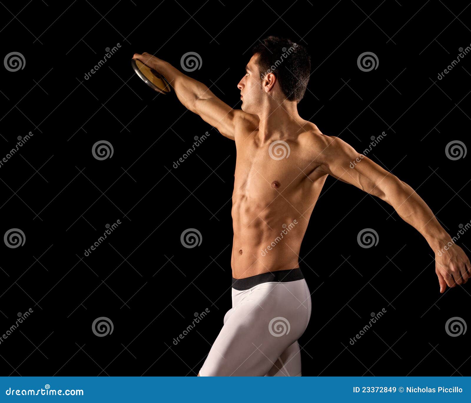 Discus stock image. Image of studio, athletic, sport - 23372849