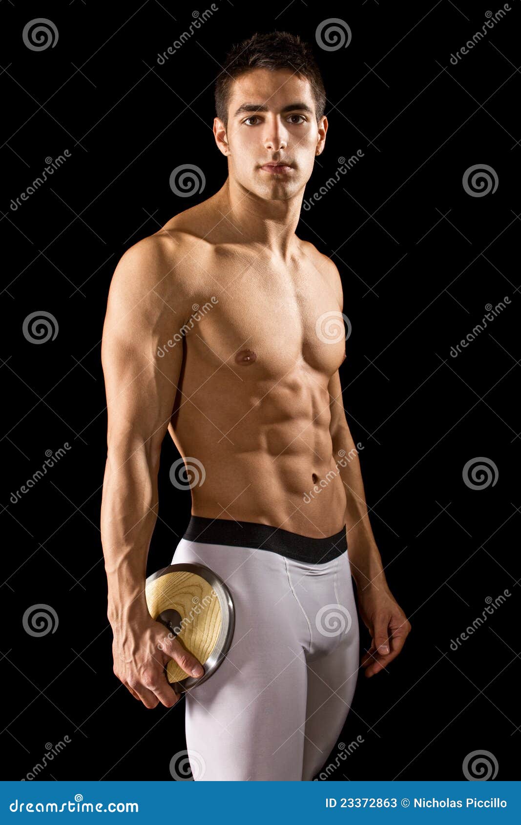 Discus stock image. Image of athlete, shot, musculature - 23372863